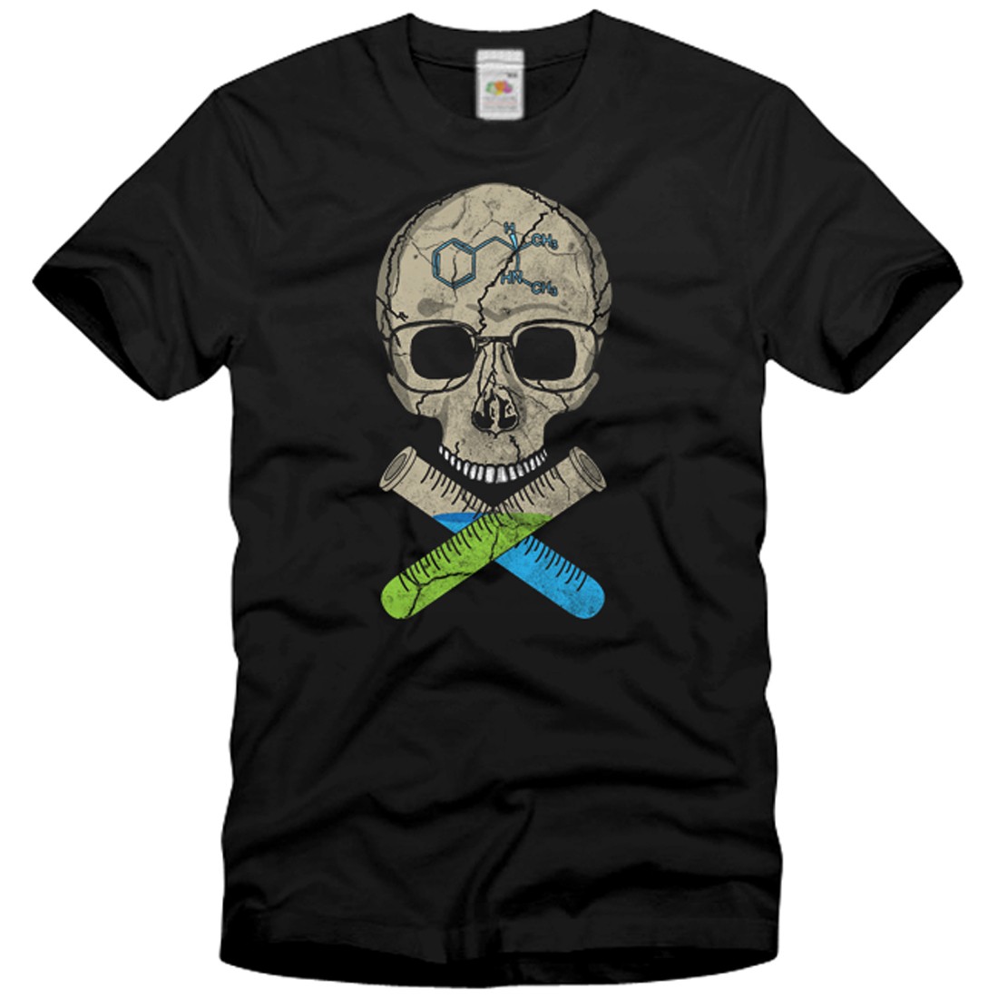 Heisenberg Totenkopf Vintage T Shirt Herren Breaking Bad Skull Serie Tv